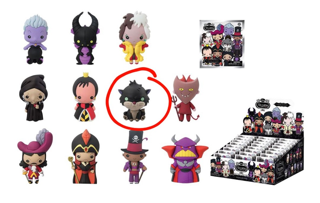 [Authentic] Disney villain figurine keychain Lucifer cat Cinderella ...