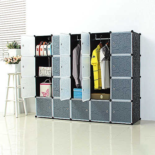 DIY Modular Cube Storage Cabinet System Rack Shelf Wardrobe Box Storage ...
