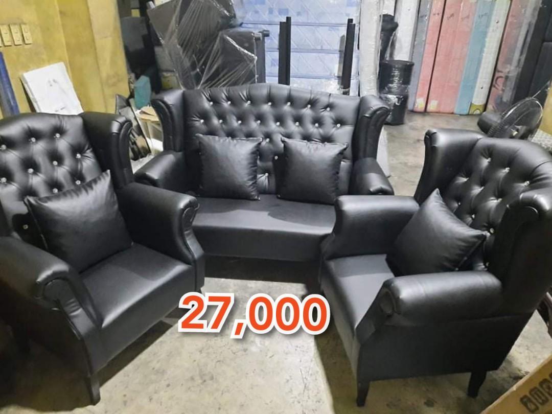 Elegant sala set, Furniture & Home Living, Furniture, Sofas on Carousell