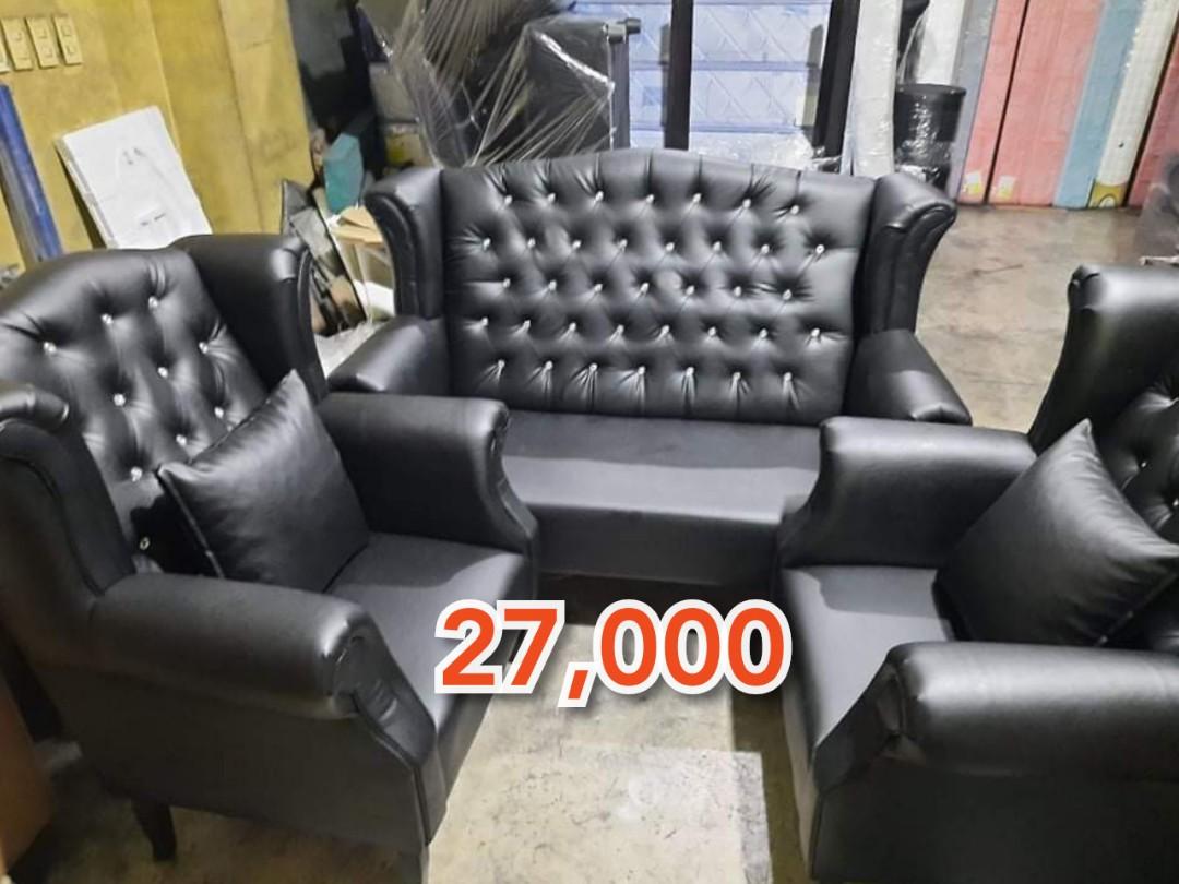 Elegant sala set, Furniture & Home Living, Furniture, Sofas on Carousell