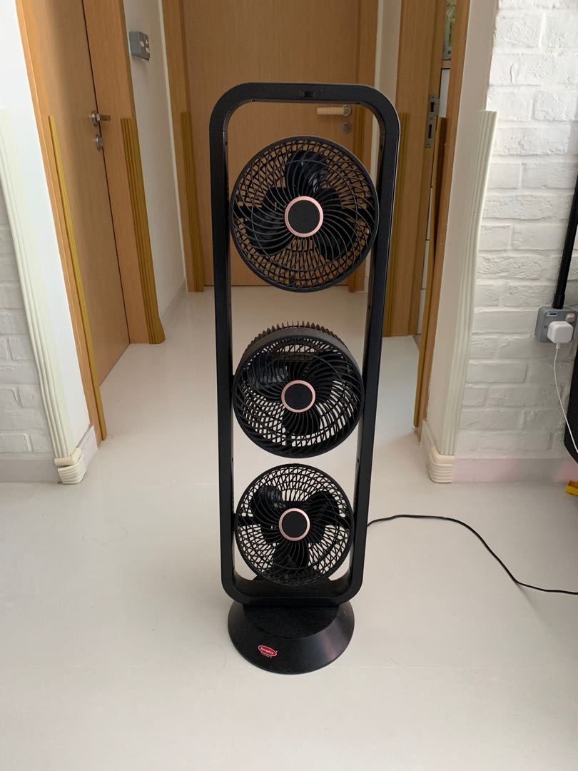 EuropAce 9 Inch Trio Turbo Oscillating Fan x2, Furniture & Home Living ...