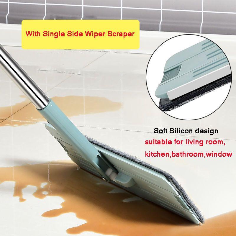 Hands-free Self Cleaning Magic Flat Mop and Bucket , with single side ...
