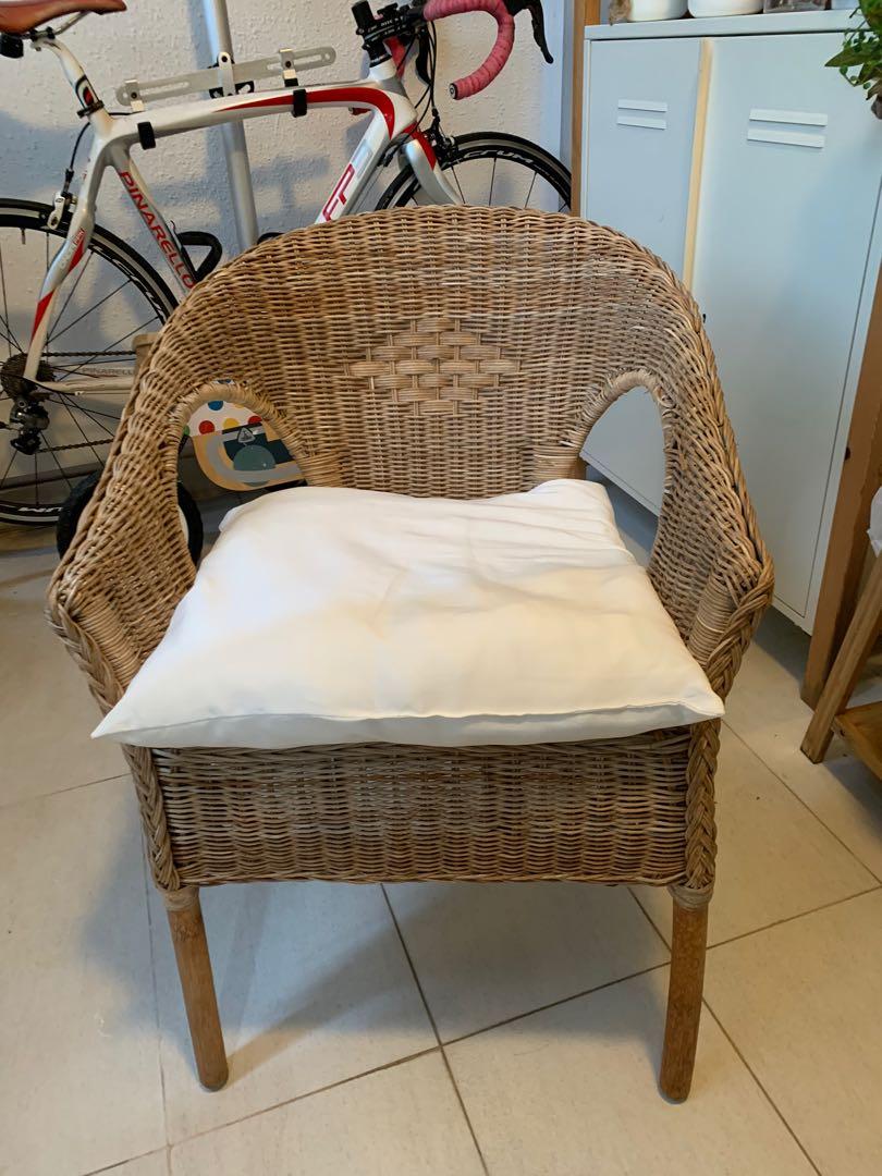 IKEA AGEN Rattan Chair, Furniture & Home Living, Furniture, Chairs on ...