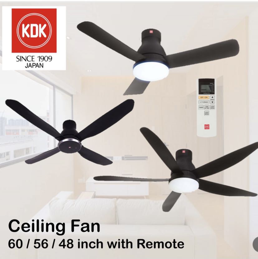 [🌟PROMO Feb 2022] 🔥 KDK Ceiling Fans 48” 56” 60” U48FP U60FW, Furniture ...