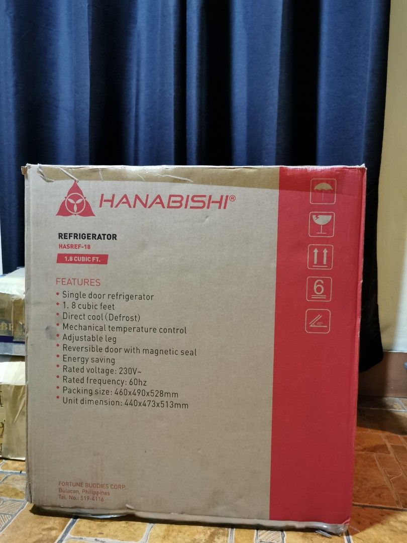Mini refrigerator | Hanabishi Hasref 18, TV & Home Appliances, Kitchen ...