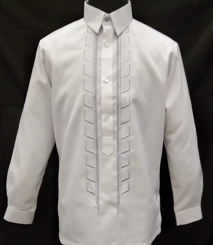 LINEN LONG SLEEVES OFFICE BARONG, Men's Fashion, Tops & Sets, Formal ...