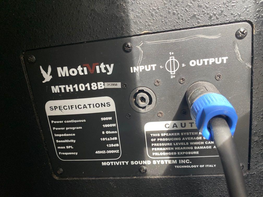 MOTIVITY MTH1018B POWERFUL SUBWOOFER 500W, Audio, Soundbars, Speakers ...