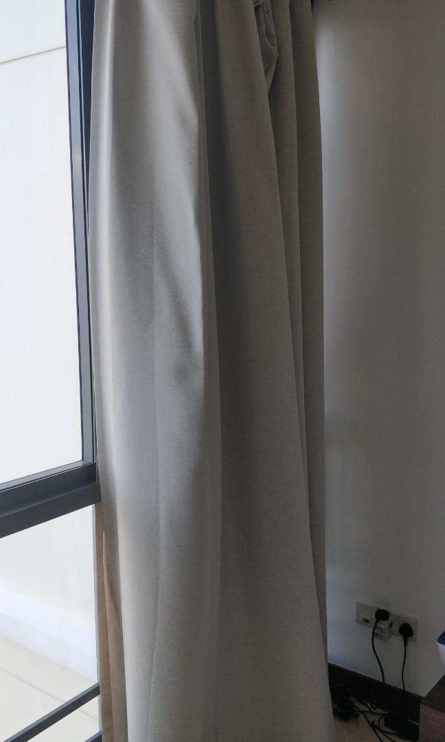 Muji blackout linen curtains, Furniture & Home Living, Home Decor ...