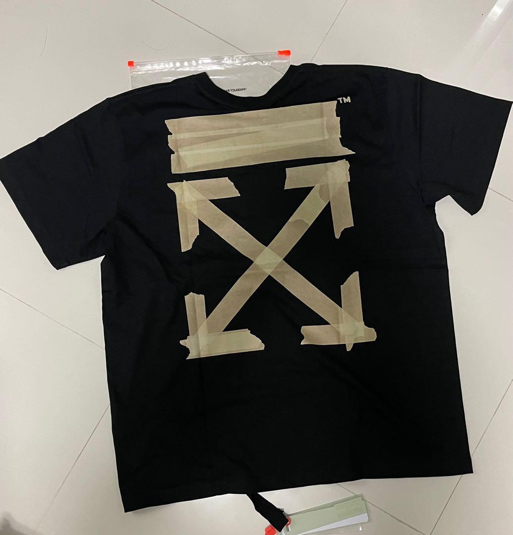 Off White Masking Tape, Men's Fashion, Tops & Sets, Tshirts & Polo ...