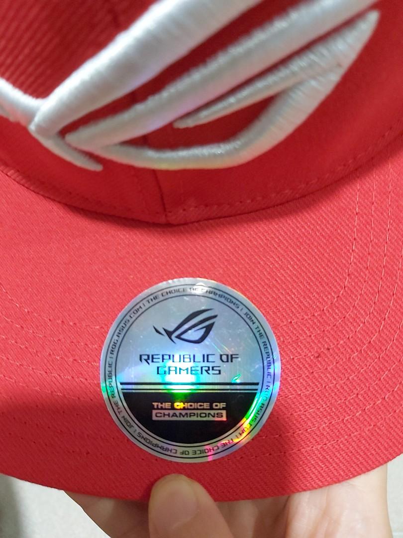 Red ASUS ROG Snapback Cap, Men's Fashion, Watches & Accessories, Caps ...