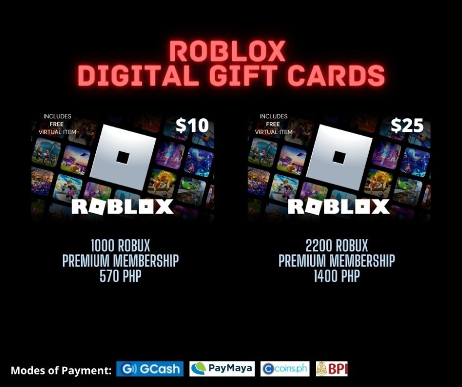 Roblox Robux Premium 1000 2200 Discounted Gift Cards, Tickets ...