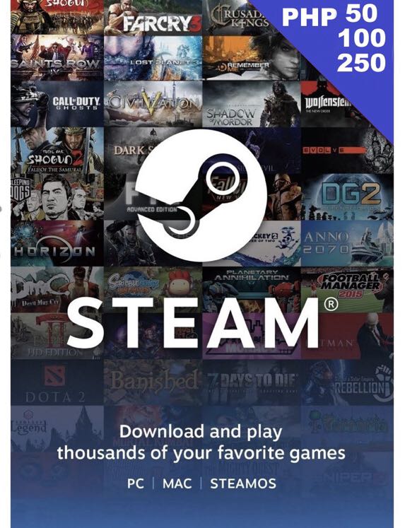 Steam Credit P100 Denom, Video Gaming, Video Games, Others on Carousell