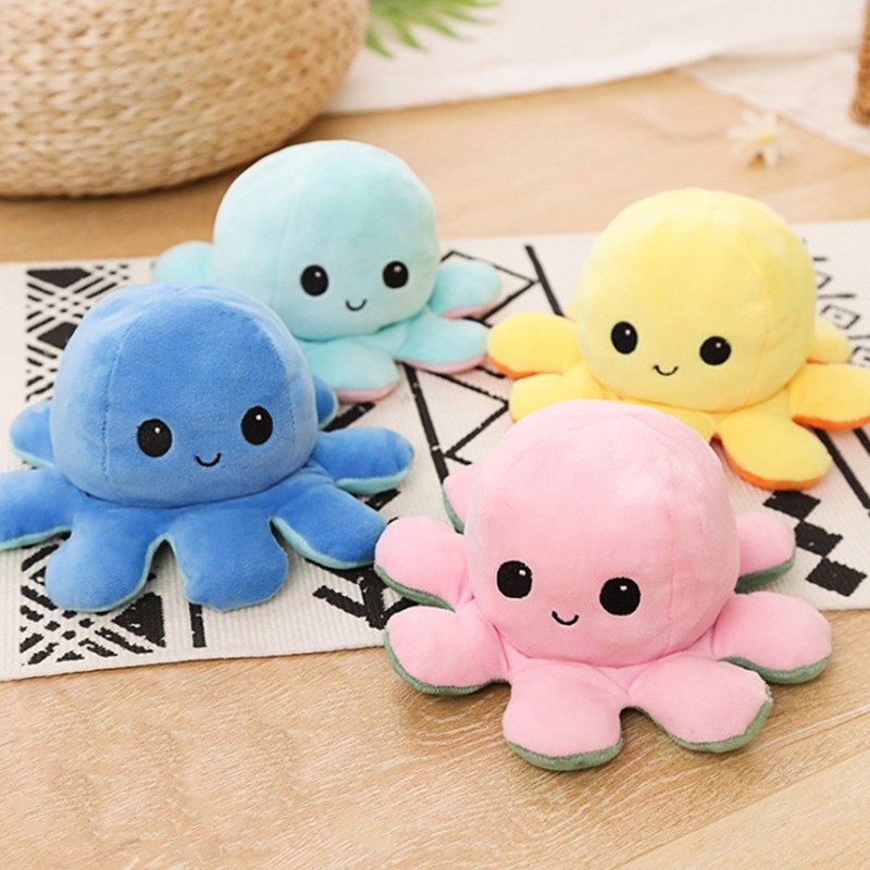 TIKTOK reversible Octopus doll flip plush mood plushie stuffed toys ...