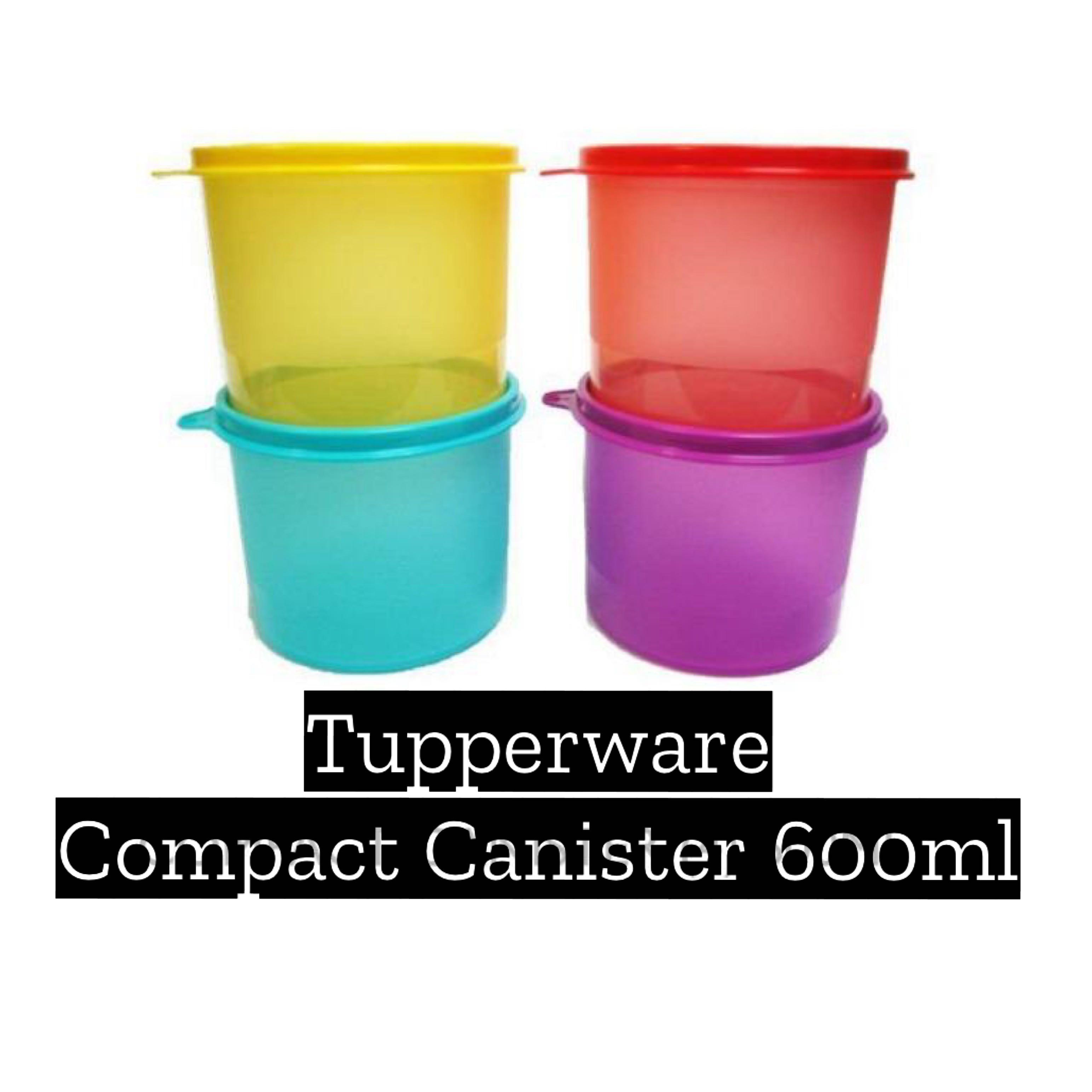 Tupperware Compact Canister 600ml, Furniture & Home Living, Kitchenware ...