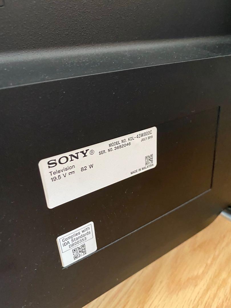 43-Inch Sony Bravia KDL-43W800C, TV & Home Appliances, TV ...