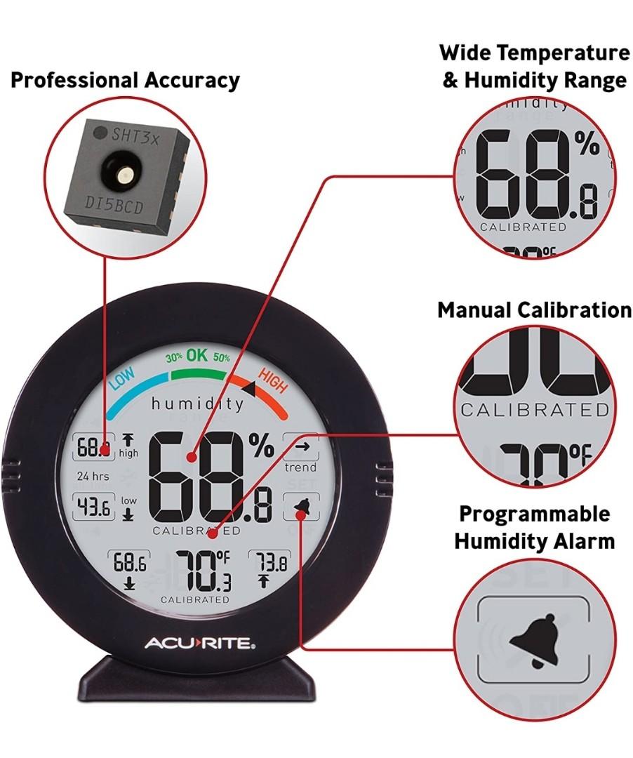 AcuRite 01080 Pro Accuracy Indoor Temperature and Humidity Monitor with ...