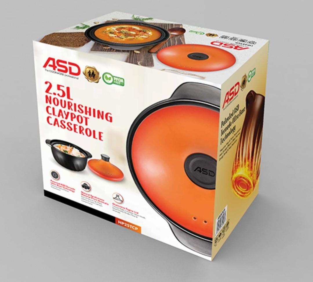 ASD 2.5L claypot casserole (brand new), Furniture & Home Living ...