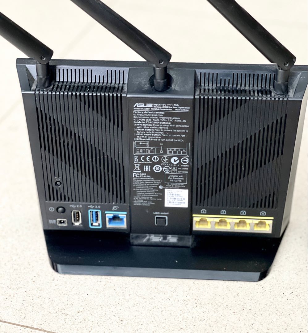 Asus RT-AC68U Router, Computers & Tech, Parts & Accessories, Networking ...