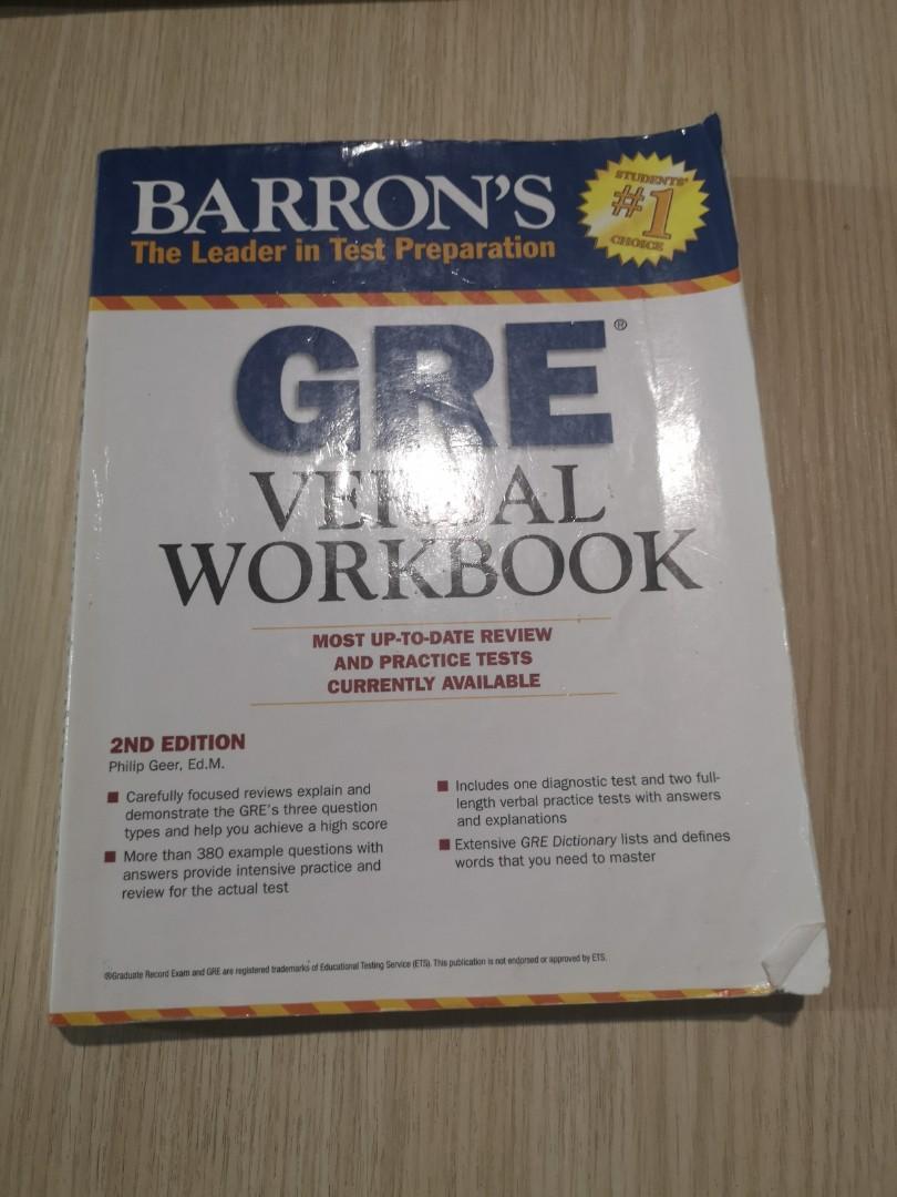 Barron's GRE Verbal Workbook 2nd edition, Hobbies & Toys, Books ...