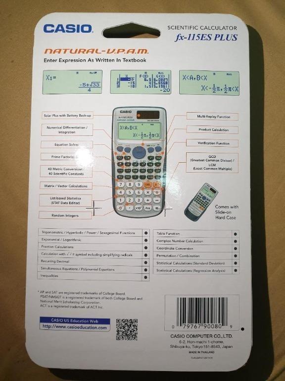 Casio fx-115ES PLUS Engineering/Scientific Calculator, Everything Else ...