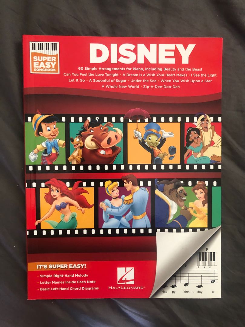 Disney Super Easy Piano Book, Hobbies & Toys, Music & Media, Music ...