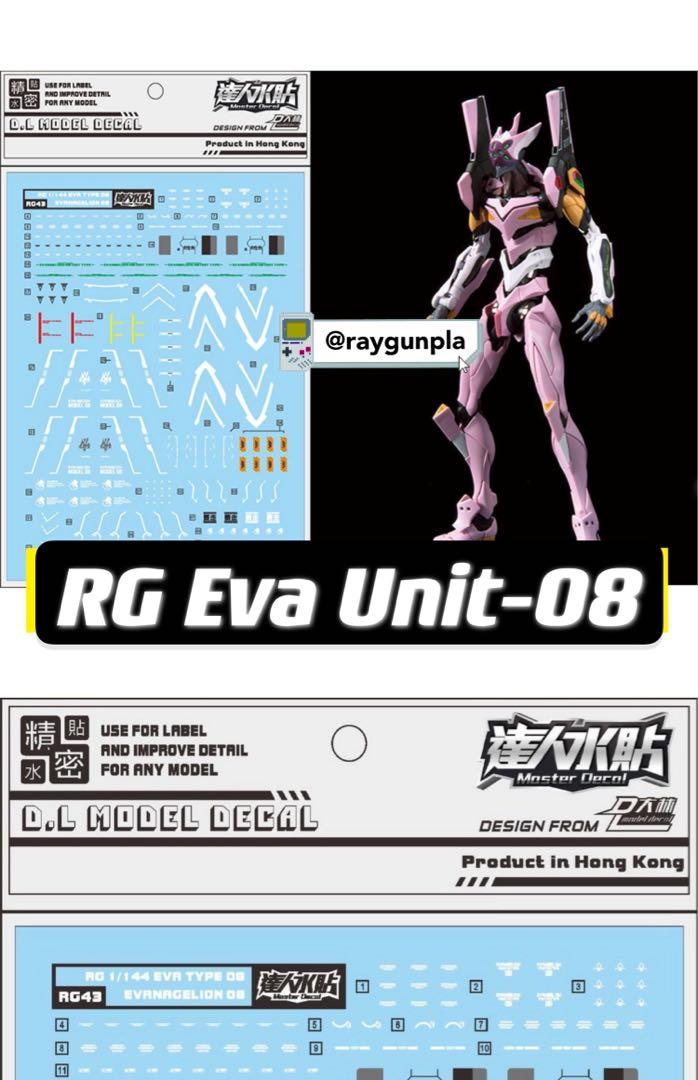 Evangelion Unit-01/ Evangelion Unit-00/ Unit-02/ Unit-08/ Water Decals ...
