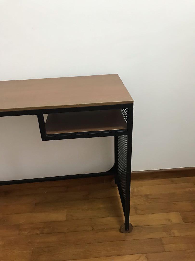 IKEA desk with wheels, Furniture & Home Living, Furniture, Tables ...