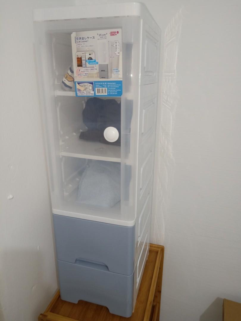 Japan Home slim storage cabinet w drawers, Furniture & Home Living ...