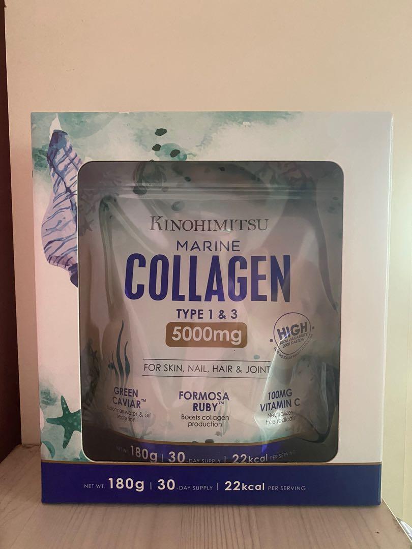 Kinohimitsu Marine Collagen Powder 5000mg (180g), Health & Nutrition ...