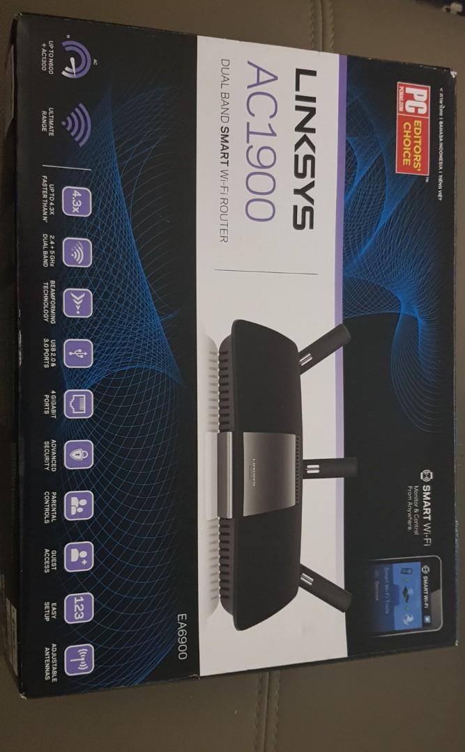 Linksys AC1900 Dual Band Smart Wi-Fi Router EA6900 / D-Link 5-Port Fast ...