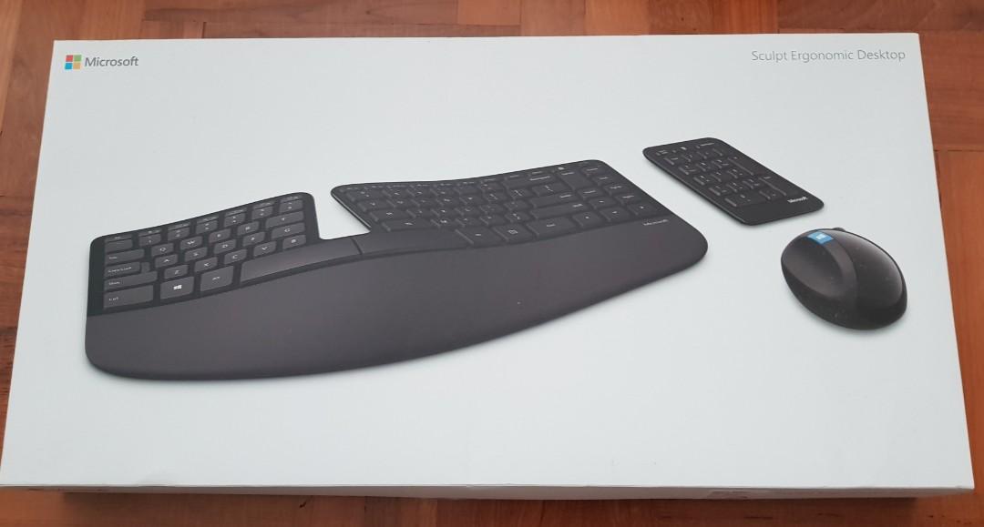 Microsoft wireless ergonomic keyboard with mouse ergonomic *like new ...