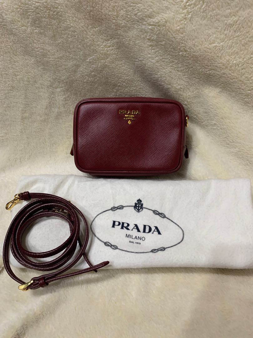 Original Prada Mini Sling Saffiano Leather, Luxury, Bags & Wallets on ...