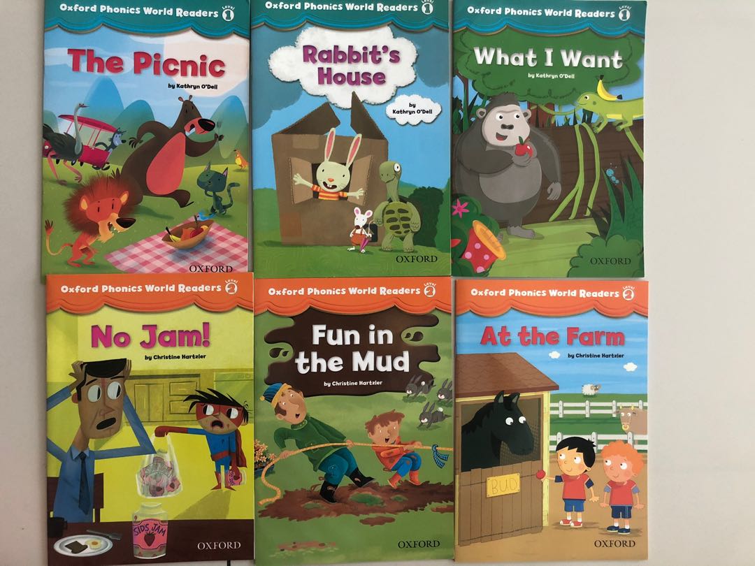 Oxford Phonics world reader level 1 & 2, Hobbies & Toys, Books ...