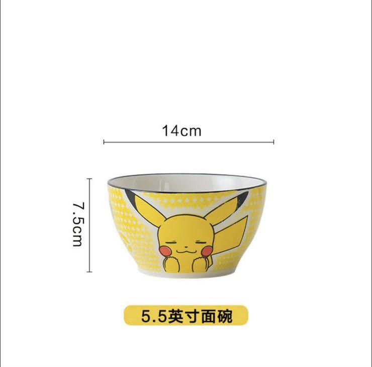 Pikachu Porcelain Plate & Bowl, Furniture & Home Living, Kitchenware ...