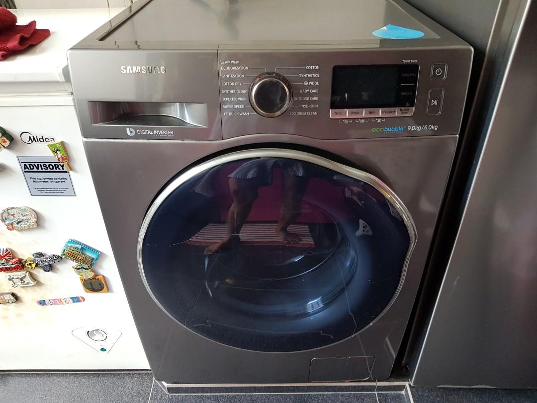 Samsung digital inverter ecobubble washer dryer 9/6 kg, TV & Home ...