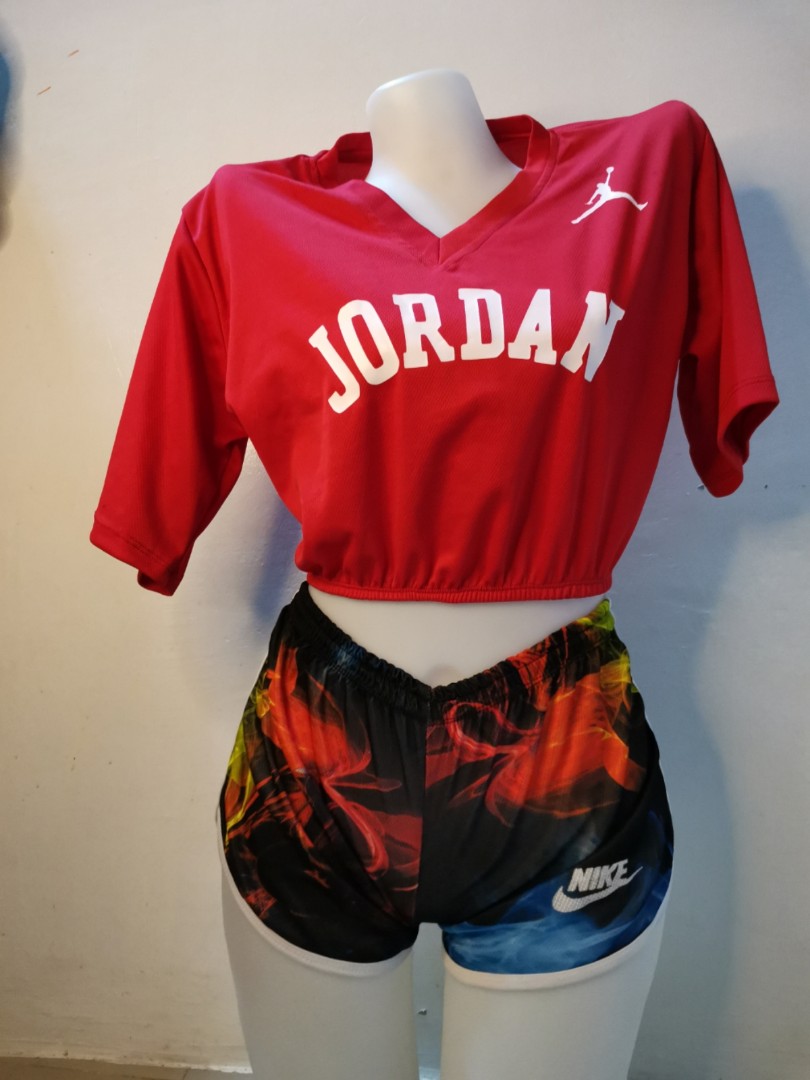 Sexy Terno Tops and short Croptop Red, Women's Fashion, Tops, Others ...