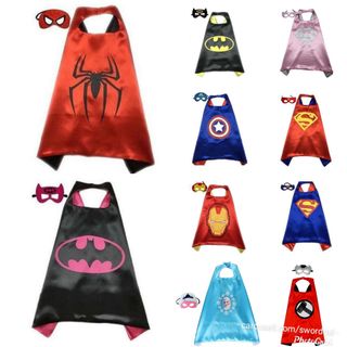 Superhero cape with mask. Hulk, Spiderman, Superman, Superwoman ...