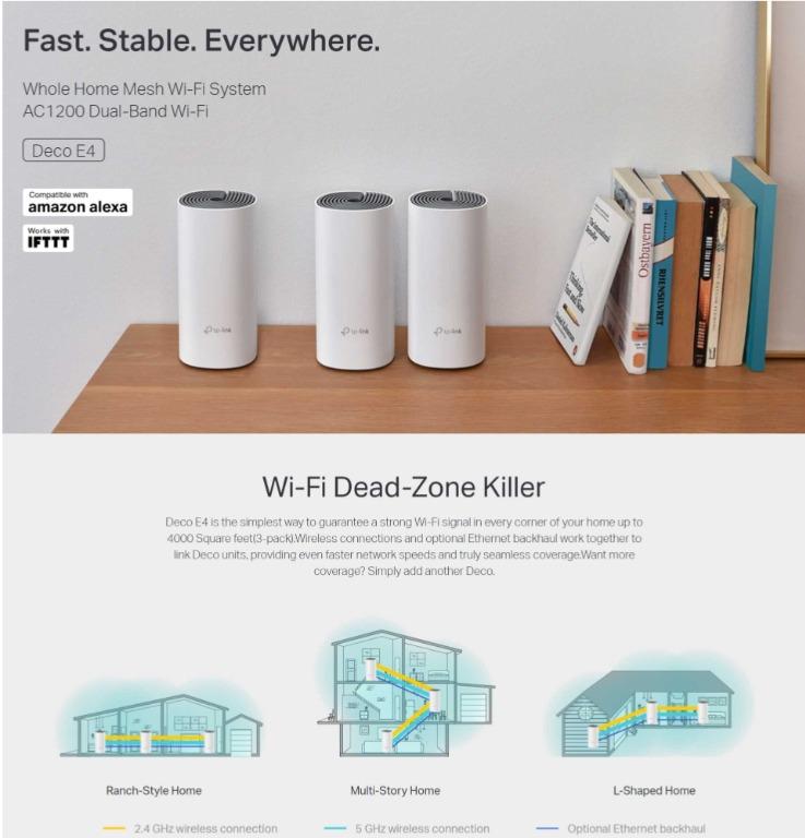 TP Link Deco E Pack AC Whole Home Mesh Wi Fi System Computers Tech Parts