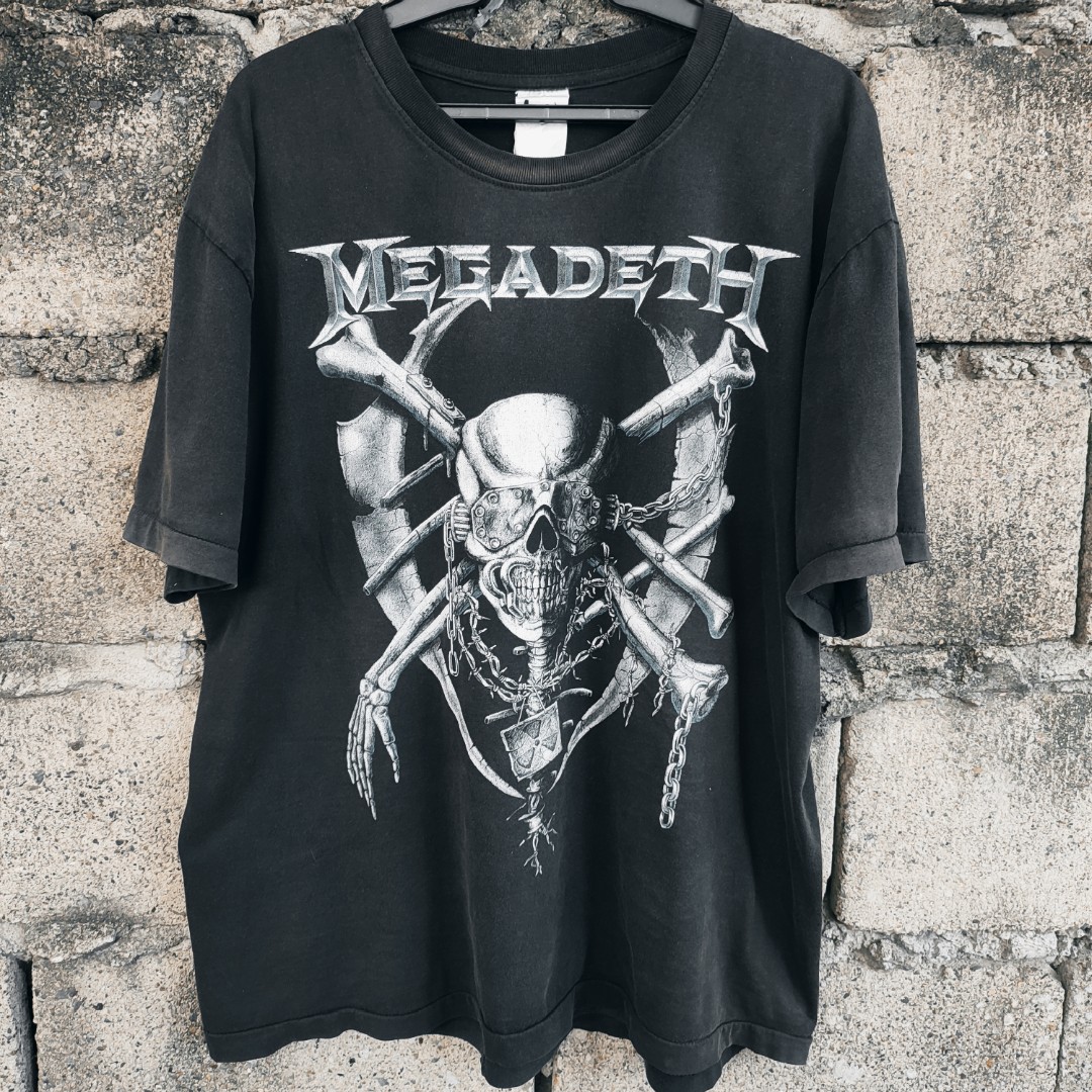 VINTAGE MEGADETH TSHIRT (SINGLE STITCH), Men's Fashion, Tops & Sets ...