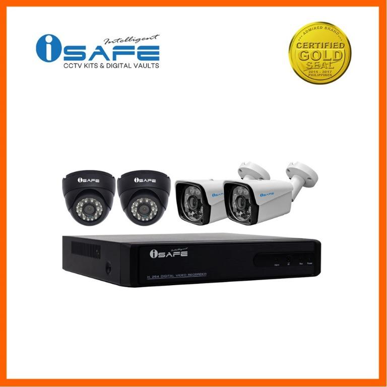 4 Channel XVR 5-in-1 Hybrid CCTV KIT with 1.3MP 4 High Definition 2 ...