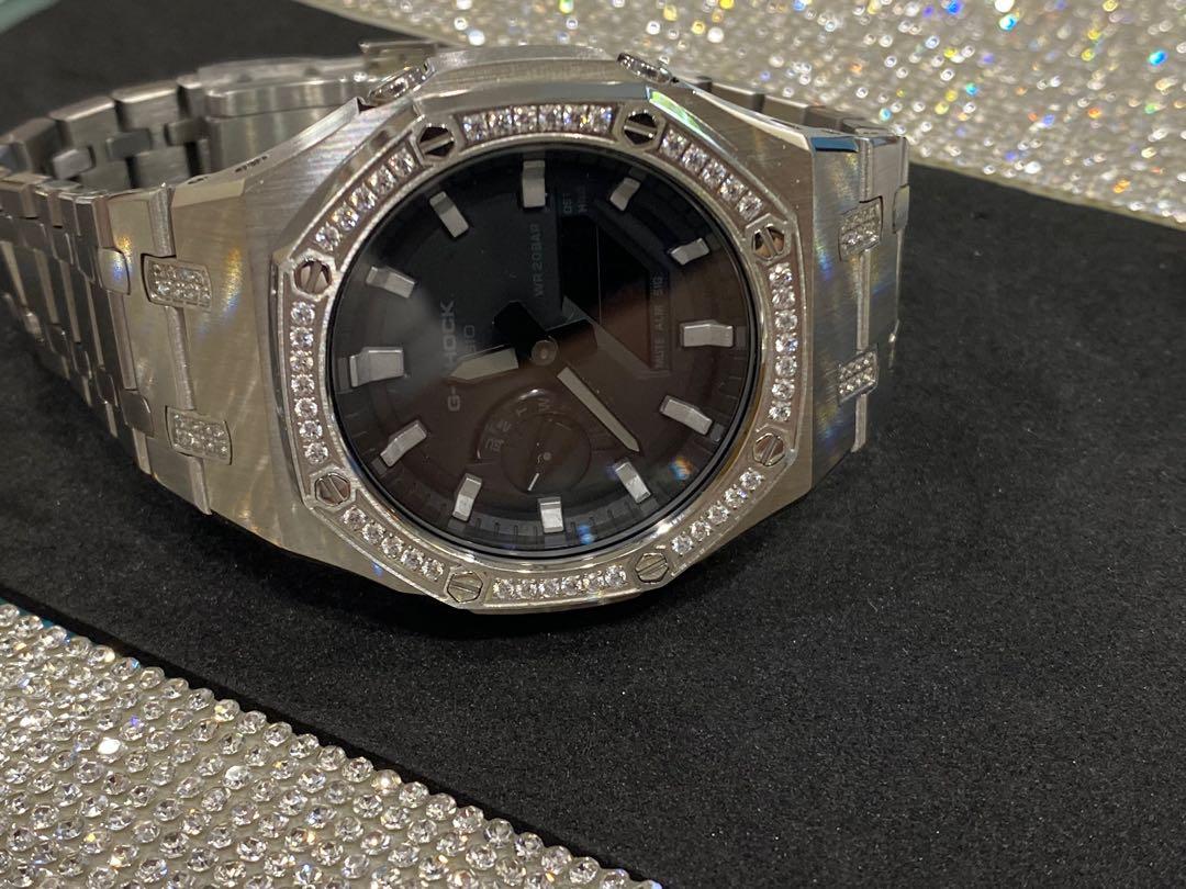 Audemars Piguet homage Casioak diamond mod gshock ga2100 ga 2100 ...