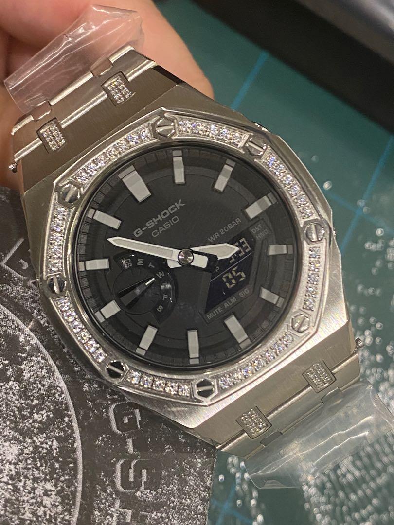 Audemars Piguet homage Casioak diamond mod gshock ga2100 ga 2100 ...