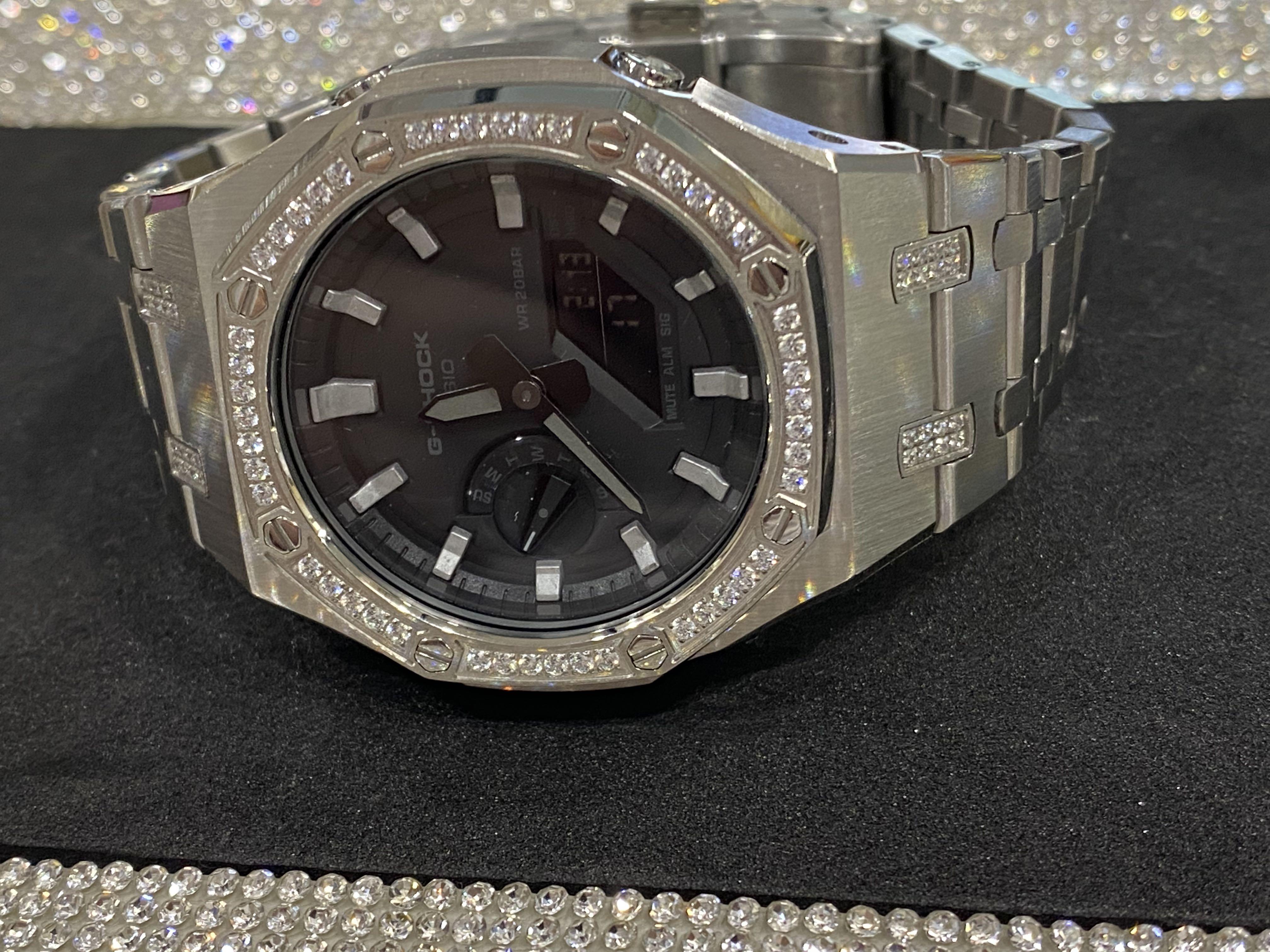 Audemars Piguet homage Casioak diamond mod gshock ga2100 ga 2100 ...