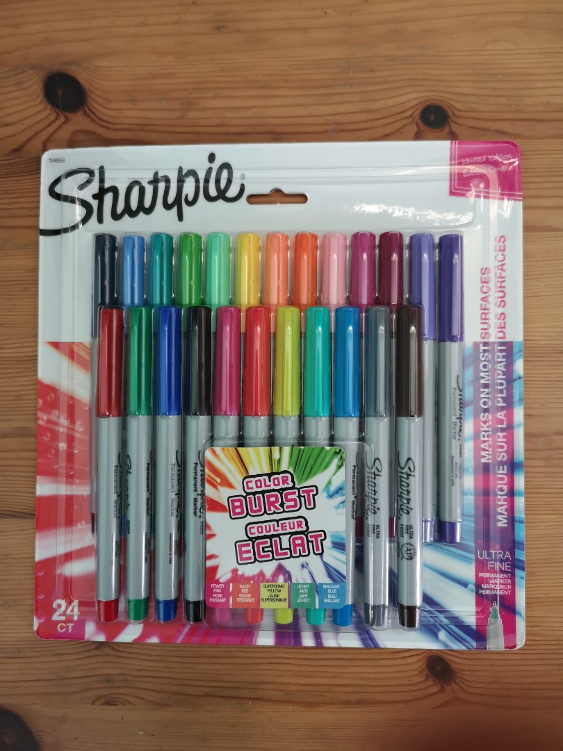 BNIB (Sealed) Limited Edition Sharpie Color Burst Permanent Markers, 24 ...
