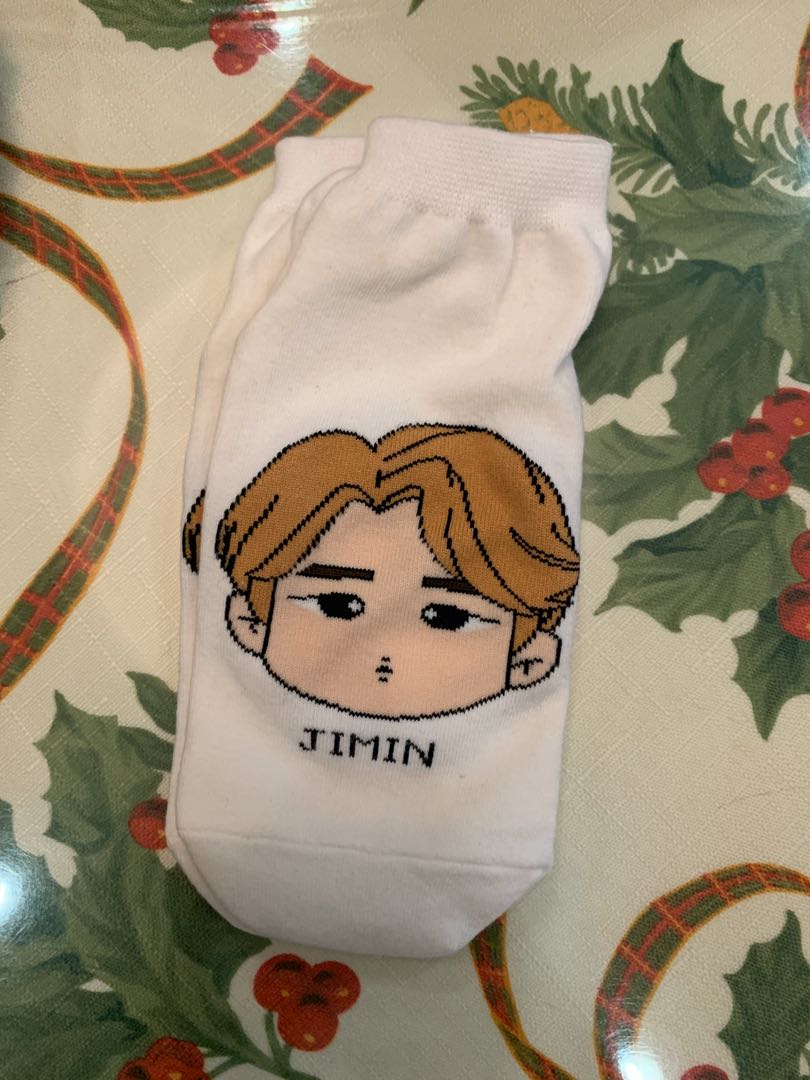BTS Jimin Cartoon Socks, Women's Fashion, Watches & Accessories, Socks ...