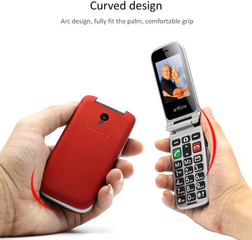 C145 artfone CF241A Big Button Mobile Phone for Elderly, Senior Flip ...
