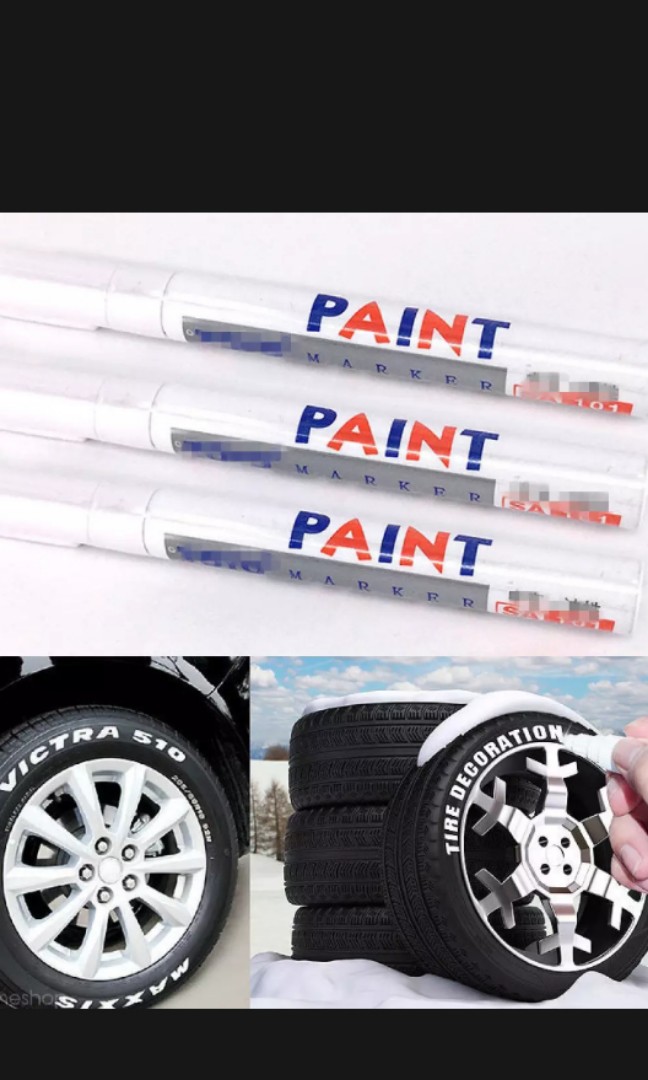 (INSTOCK!) Car/Bike Tyre/ SCARTCH Paint Pen (ALL COLORS), Car ...