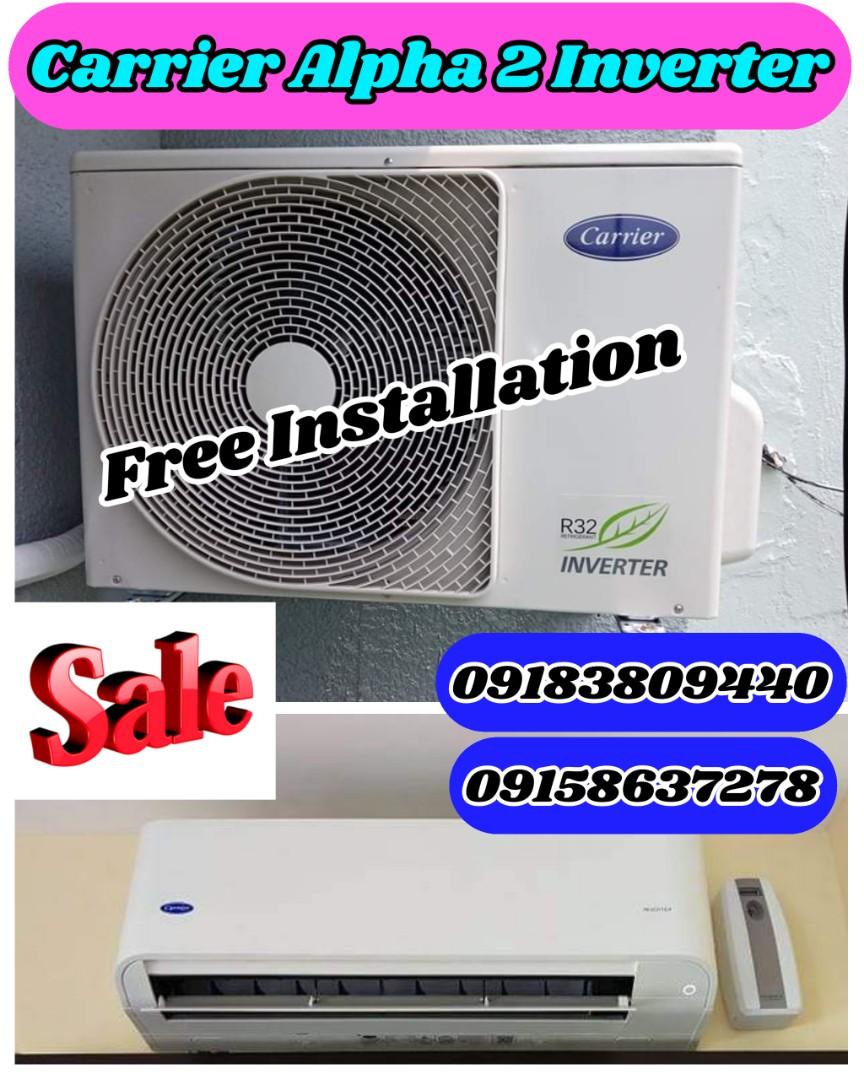 Carrier Alpha 2 Inverter Split Type Aircon, TV & Home Appliances, Air ...