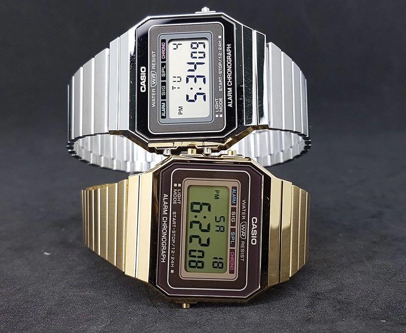 Casio Vintage A700WG-9A Slim Case Digital Quartz A700WG-9ADF Gold A700 ...