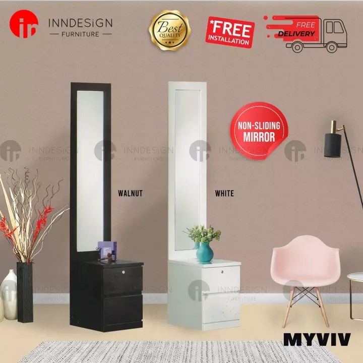 Dressing Table with Tall Mirror ( ready stock, Furniture & Home Living ...